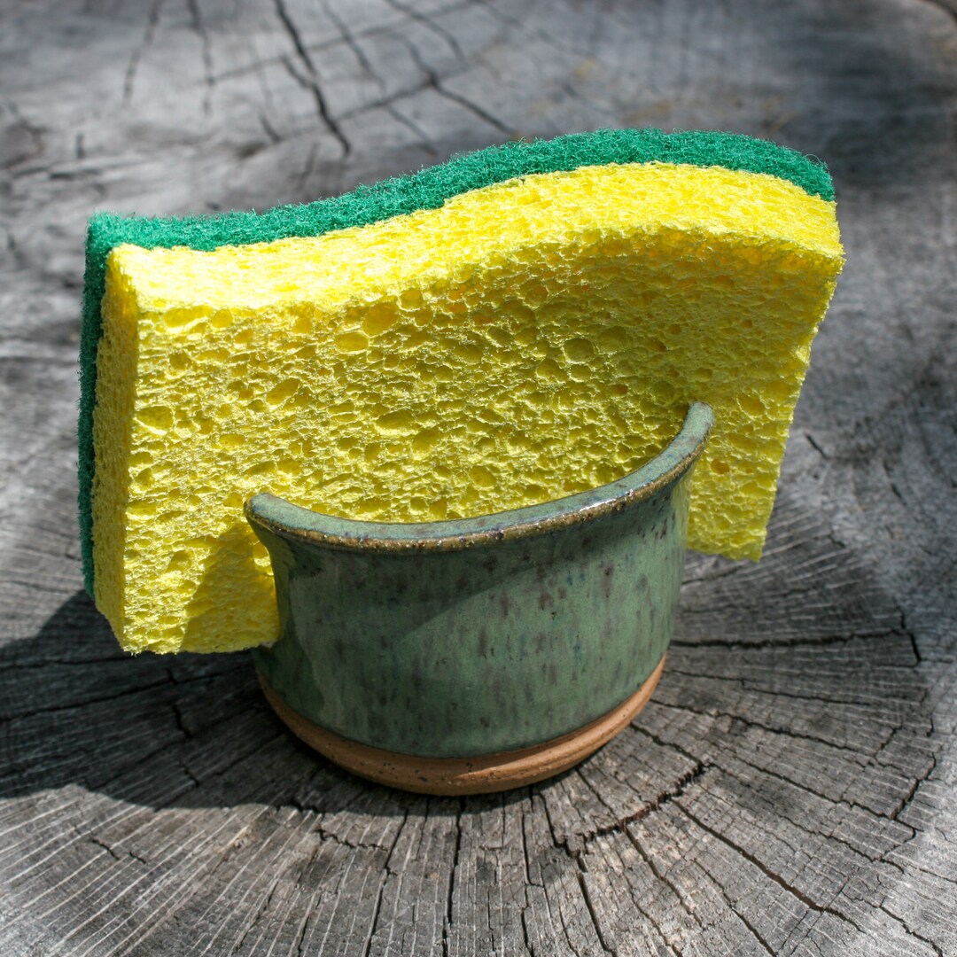 Sponge Holder mossy Stone Wheel Thrown Pottery - Etsy