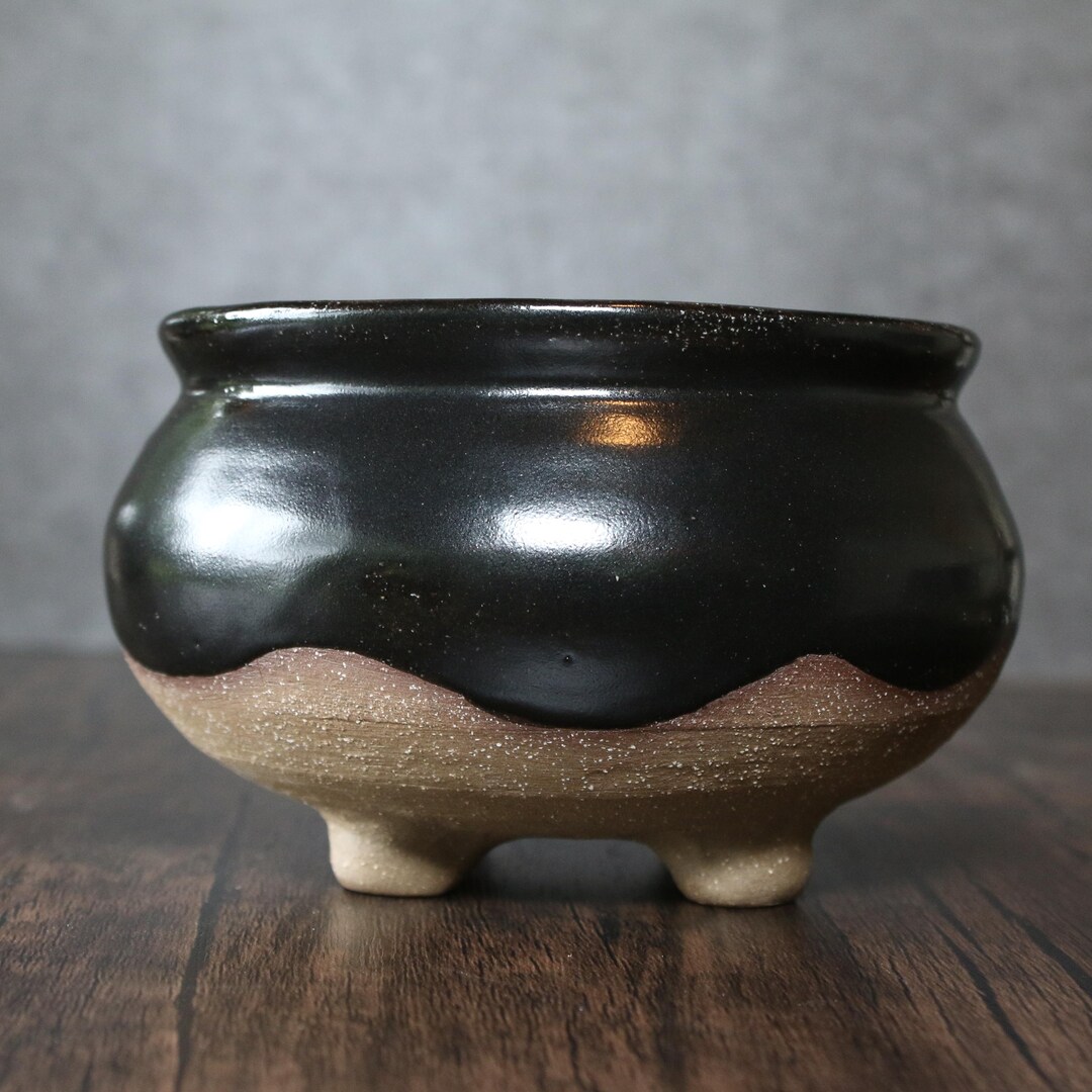 Onyx Black Witch's Cauldron Pottery - Etsy