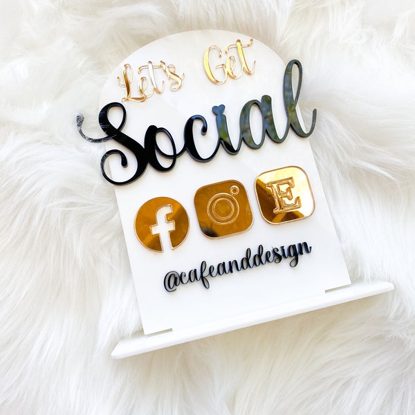 Lets Get Social Sign - Etsy