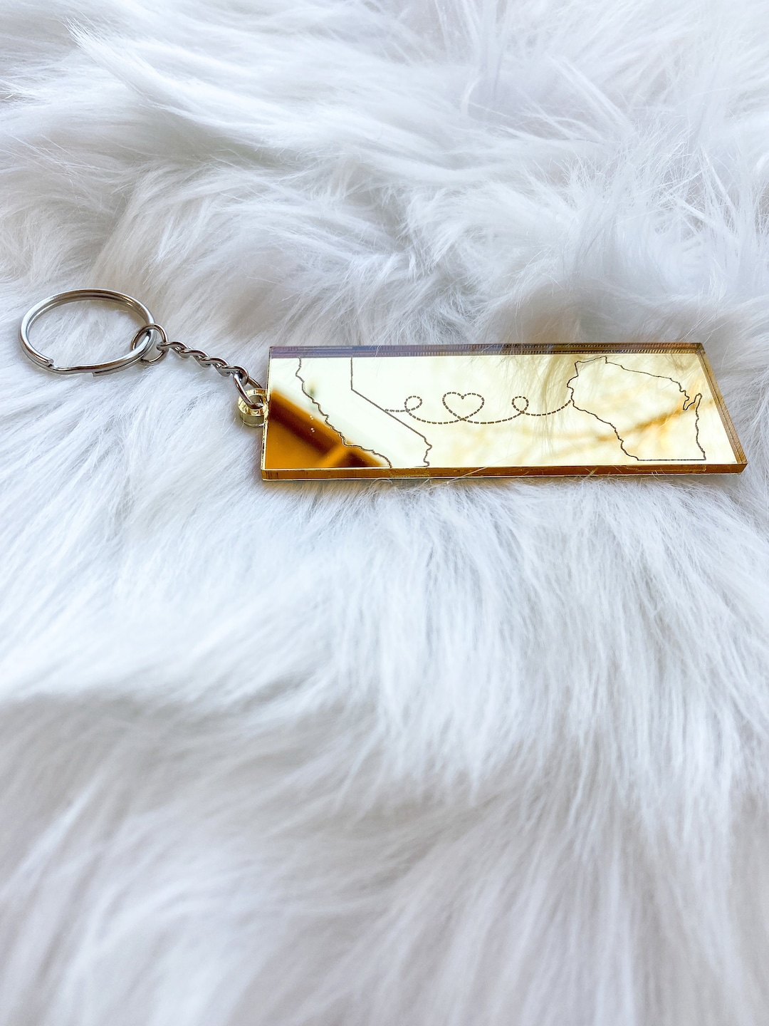 Long Distance Keychain. State to State. Long Distant Relationship ...