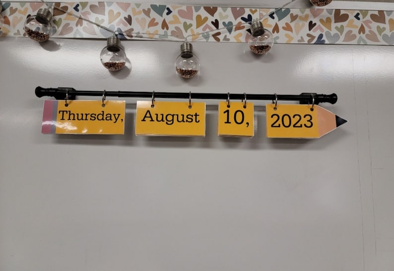 Pencil Flip Calendar Digital Download | Classroom Calendar | Teacher ...