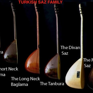 Turkish Short Neck Cura Saz Mahogany Handmade Cura Baglama Stringed ...