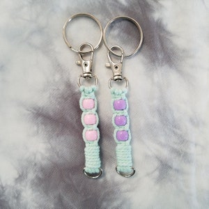 Pastel Goth Keychain - Horror Keychain - Macramé Keychain - Ouija ...
