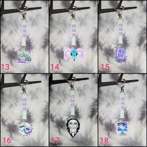 Pastel Goth Keychain - Horror Keychain - Macramé Keychain - Ouija ...