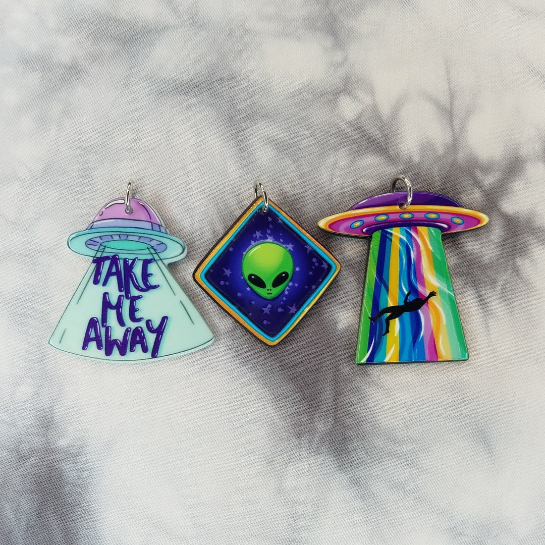UFO Alien Charms - Pastel Goth Charms - Alien Abduction - Take Me Away ...
