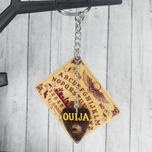 Ouija Board Keychain - Mini Ouija Board - Halloween Keychain - Black ...