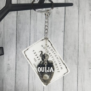 Ouija Board Keychain - Mini Ouija Board - Halloween Keychain - Black ...