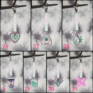Pastel Goth Keychain - Horror Keychain - Macramé Keychain - Ouija ...