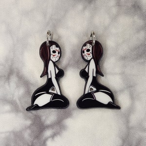 Horror Pinup Girl Charms - Halloween Charms - Goth Charms - Sexy Lady ...