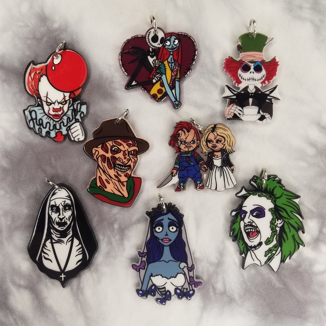 Horror Character Charms - Halloween Charms - Goth Charms - Horror Jewelry - Slasher Charms ...