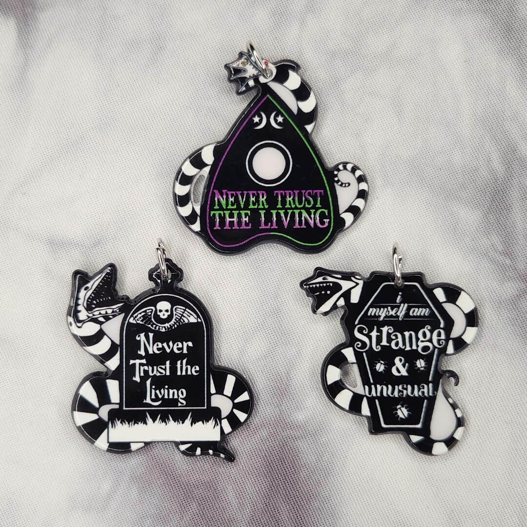 Goth Sandworm Charms - Halloween Charms - Ouija Coffin Tombstone Charms ...