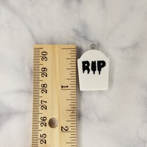 RIP Tombstone Charms - Gravestone Charms - Halloween Charms - Resin ...