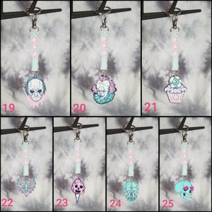 Pastel Goth Keychain - Horror Keychain - Macramé Keychain - Ouija ...