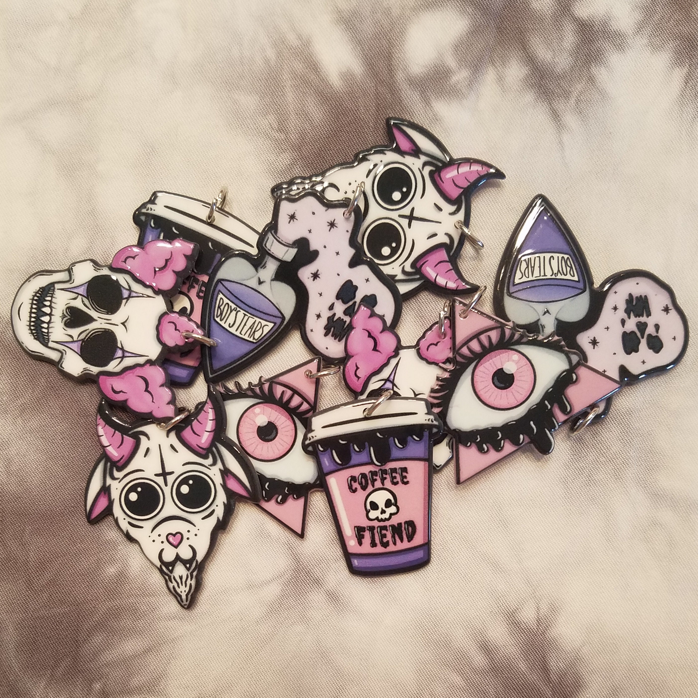 Pastel Goth Charms Halloween Charms Horror Charms Coffee - Etsy