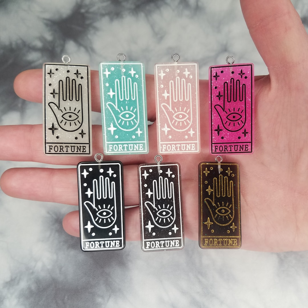 Tarot Card Charms - Fortune Tarot Card Charms - Palm Tarot Charms ...