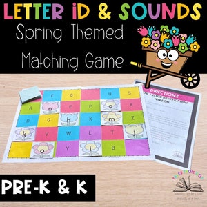 Letter Identification & Sounds Intervention or Center Game - Spring ...
