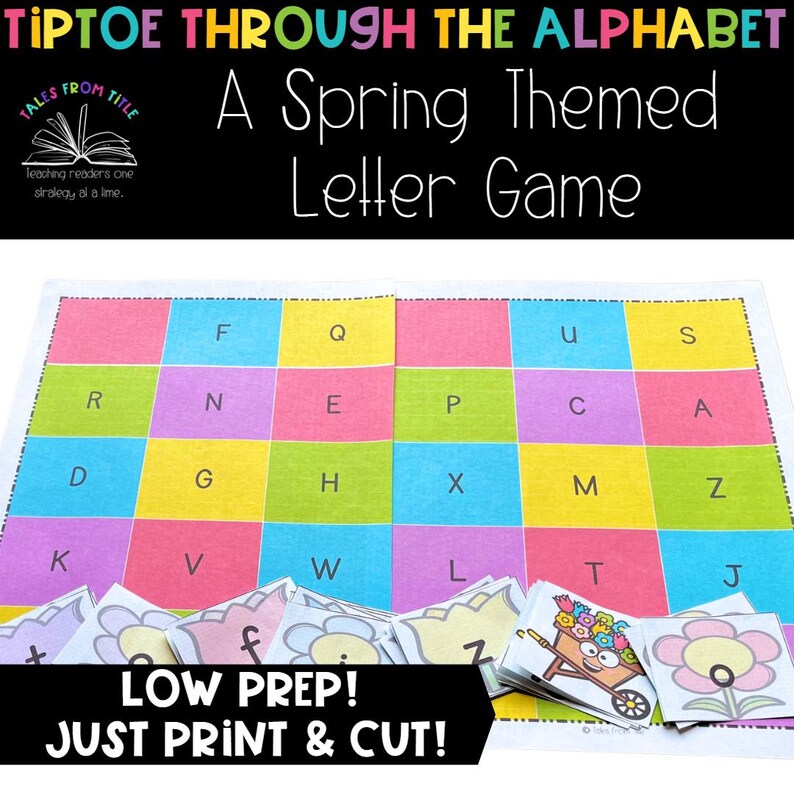 Letter Identification & Sounds Intervention or Center Game - Spring ...