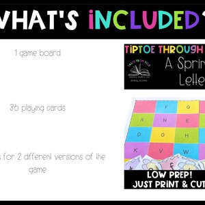 Letter Identification & Sounds Intervention or Center Game - Spring ...