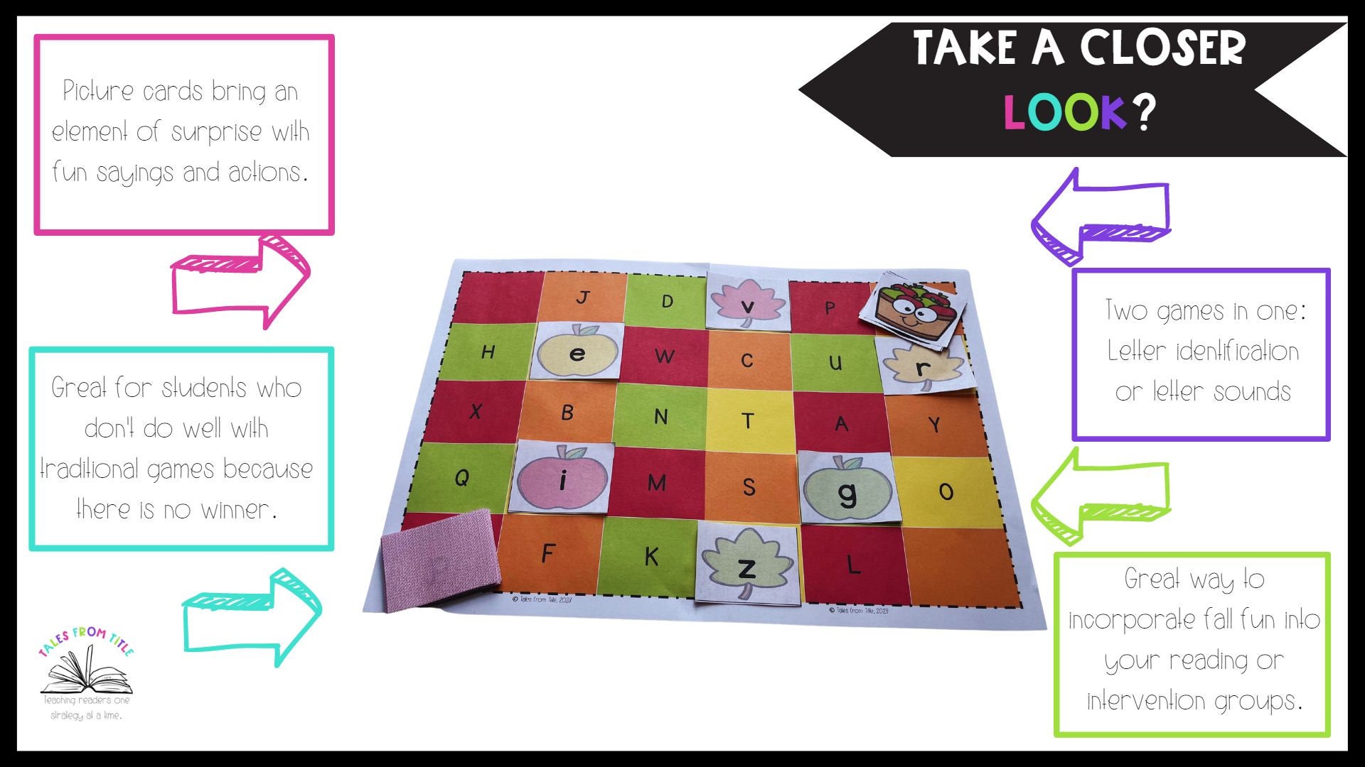 Fall Themed Letter Identification & Sounds Intervention or Center Game ...