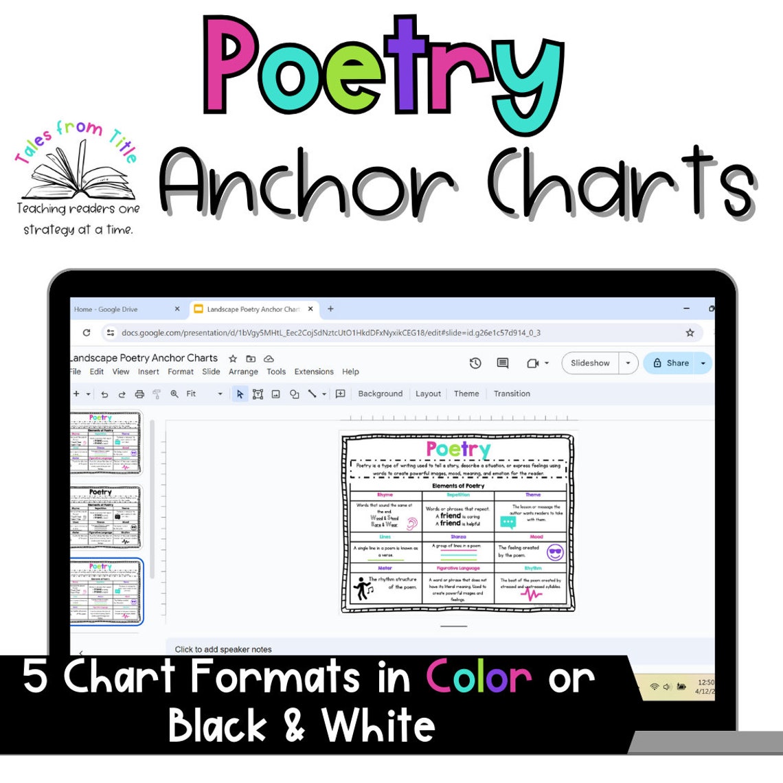 Elements of Poetry Anchor Charts & Interactive Notebook Pages - Etsy