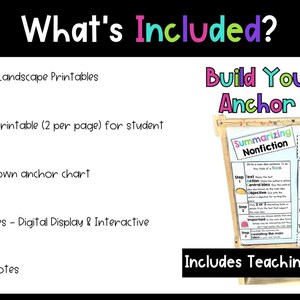 Summarizing Nonfiction Anchor Charts for Reading Comprehension ...