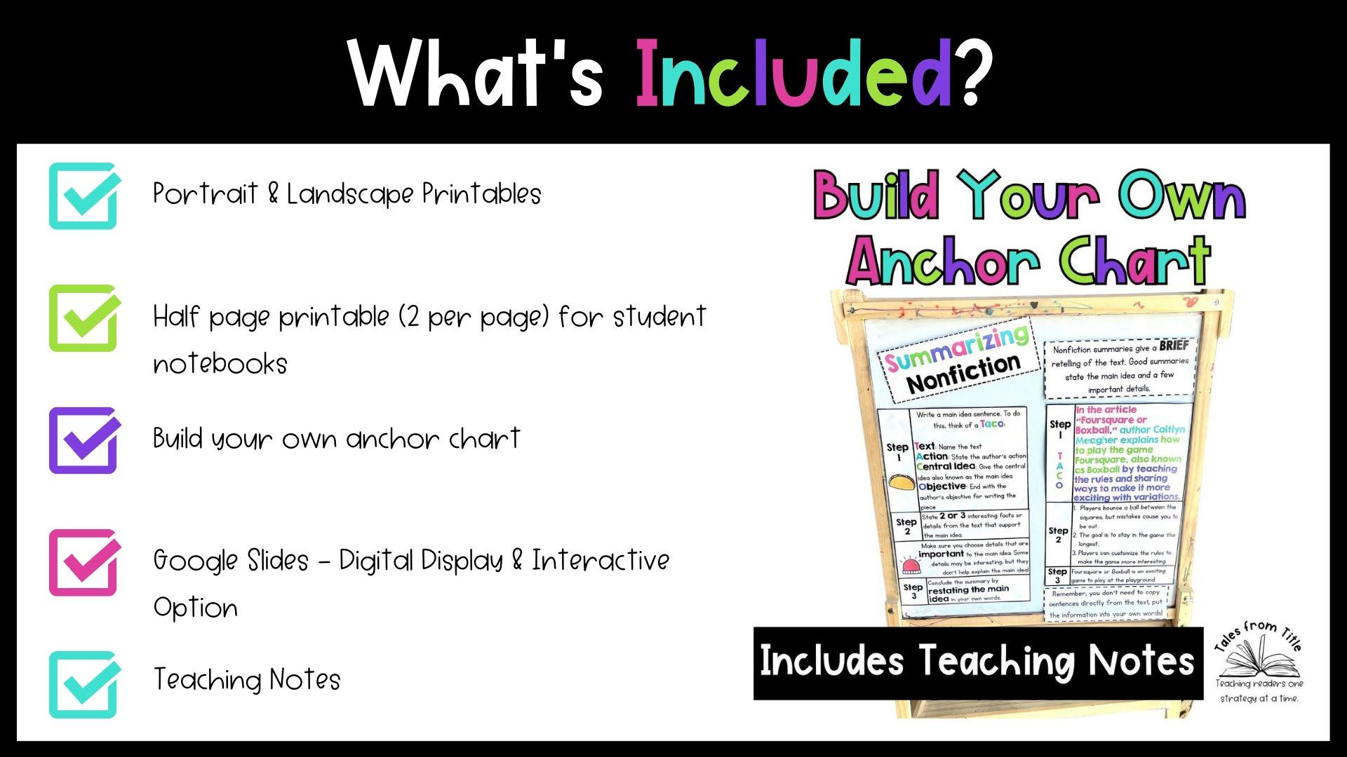 Summarizing Nonfiction Anchor Charts for Reading Comprehension ...