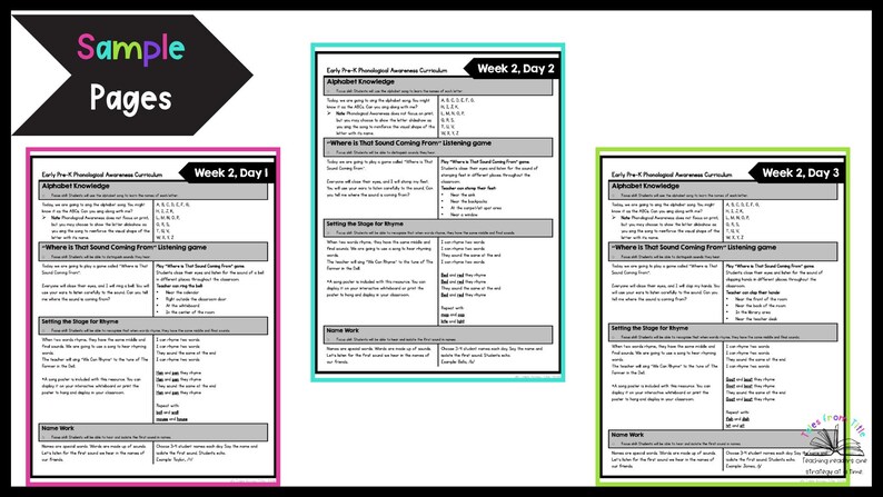 Early Pre-k Phonological Awareness Curriculum Week 2 (ages 3–4) - Etsy