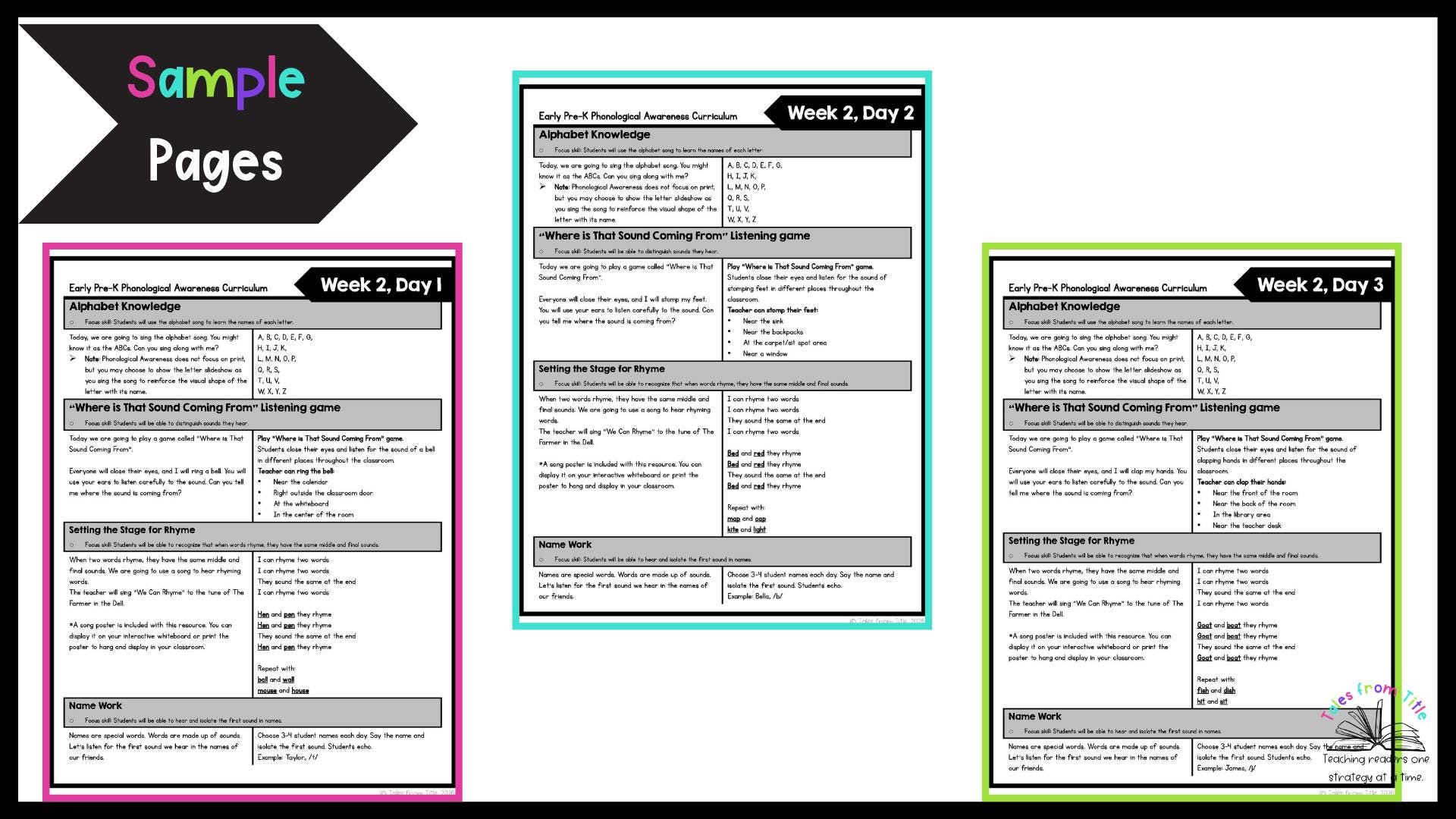 Early Pre-k Phonological Awareness Curriculum Week 2 (ages 3–4) - Etsy