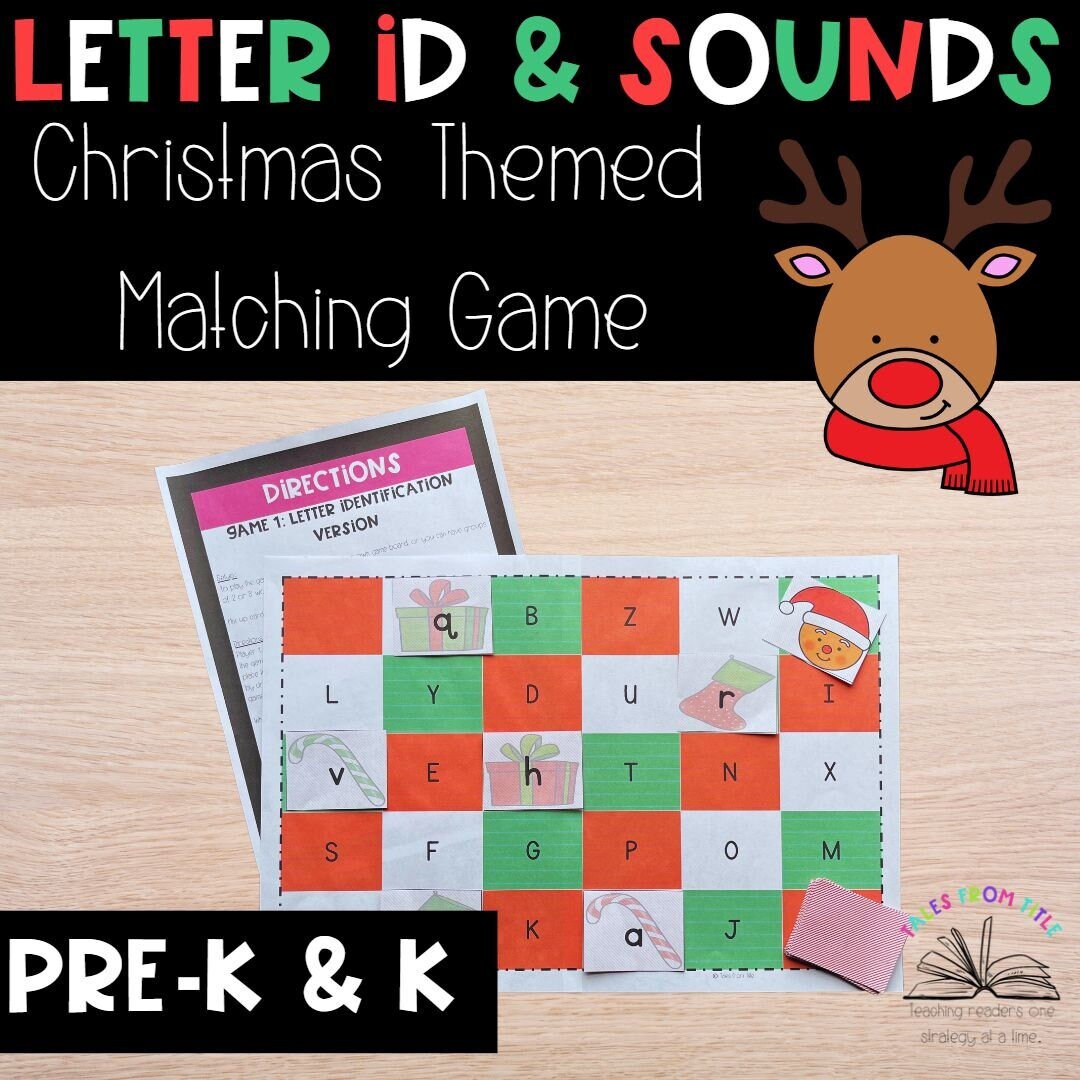 Letter Identification & Sounds Intervention or Center Game - Christmas ...