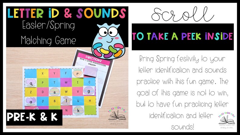 Letter Identification & Sounds Intervention or Center Game - Easter ...
