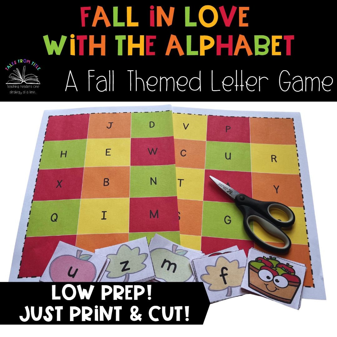 Fall Themed Letter Identification & Sounds Intervention or Center Game ...