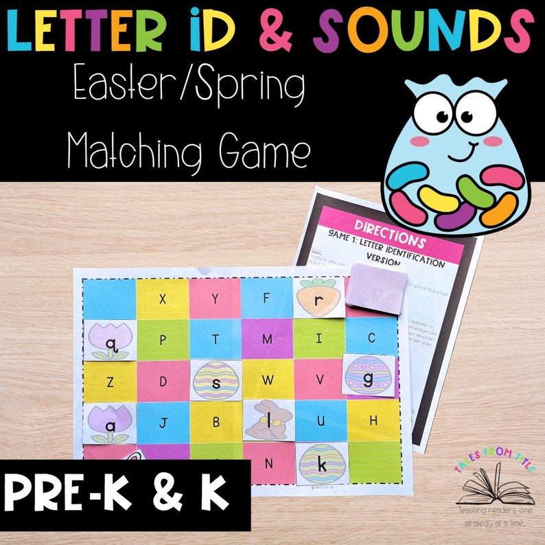 Letter Identification & Sounds Intervention or Center Game - Easter ...
