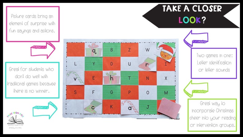 Letter Identification & Sounds Intervention or Center Game - Christmas ...