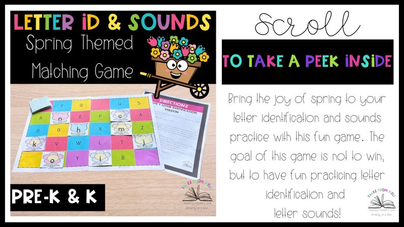 Letter Identification & Sounds Intervention or Center Game - Spring ...