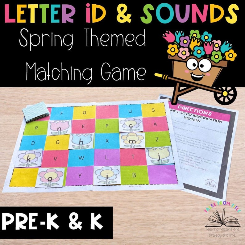 Letter Identification & Sounds Intervention or Center Game - Spring ...