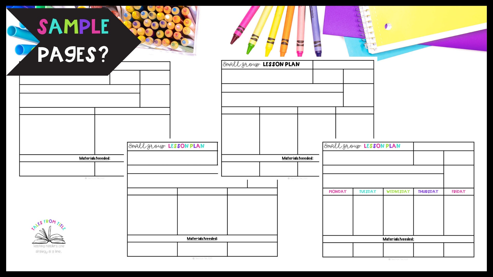 Editable Intervention & Small Group Lesson Plan Templates - Etsy
