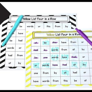 Fry's First 100 Sight Word Four in a Row Game: Words 21 - 30 ...