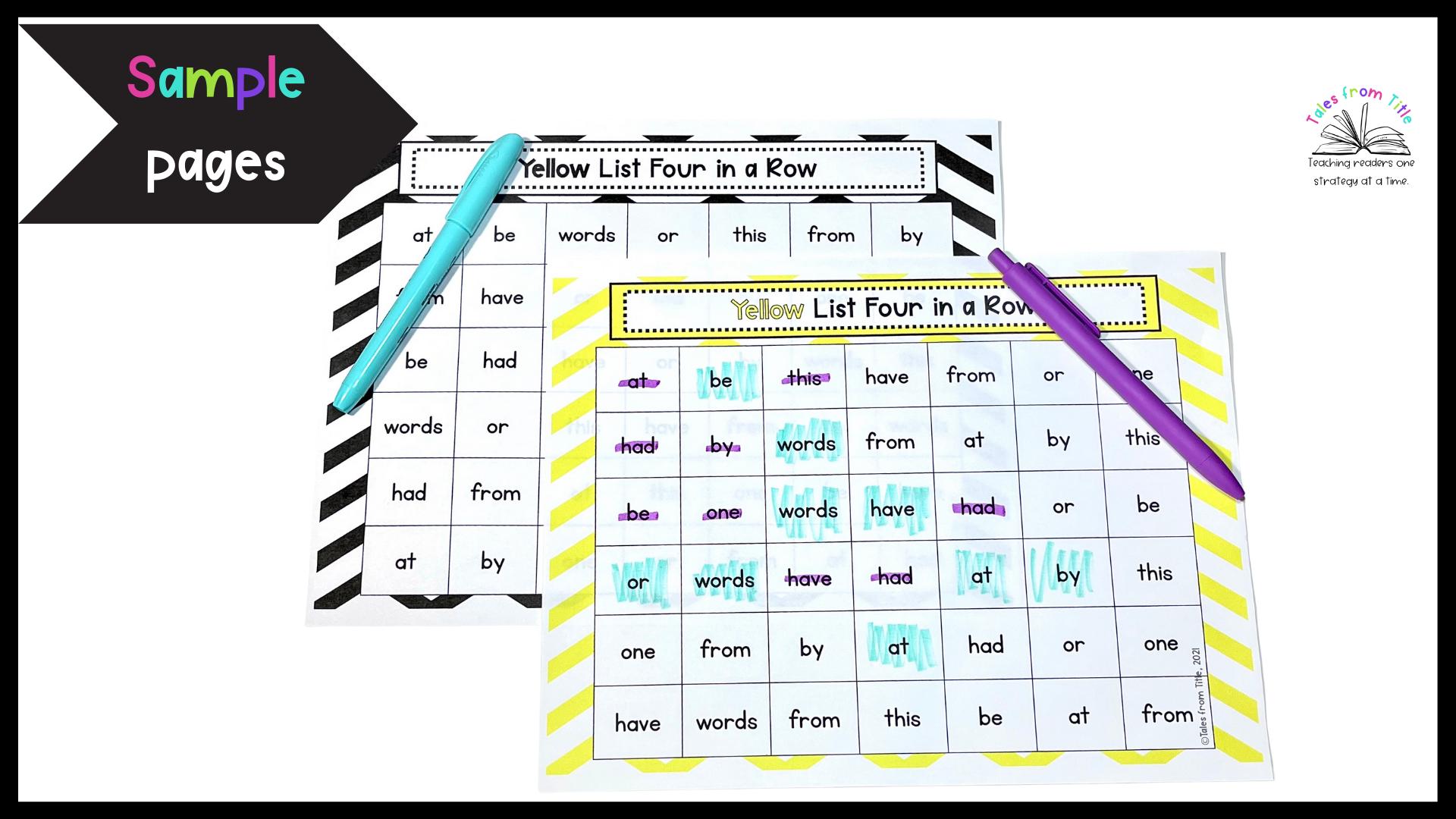 Fry's First 100 Sight Word Four in a Row Game: Words 21 - 30 ...