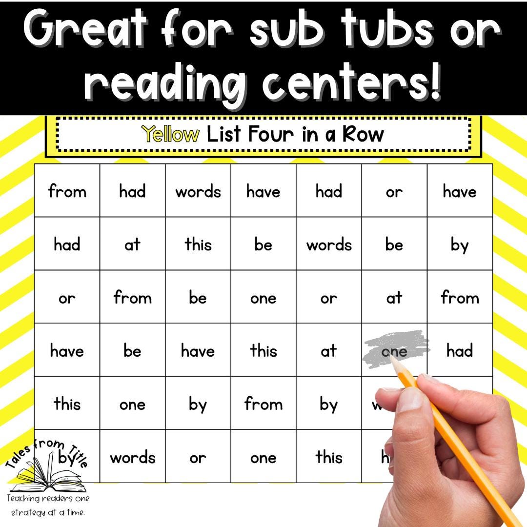 Fry's First 100 Sight Word Four in a Row Game: Words 21 - 30 ...