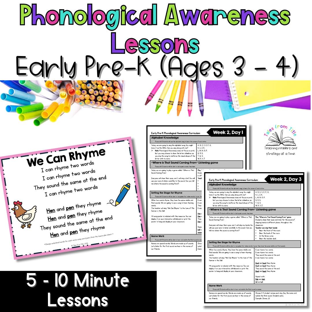 Early Pre-k Phonological Awareness Curriculum Week 2 (ages 3–4) - Etsy