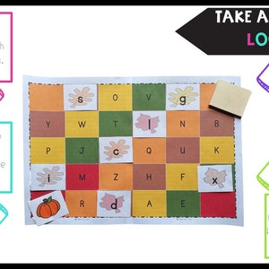 Thanksgiving Themed Letter Identification & Sounds Intervention or ...