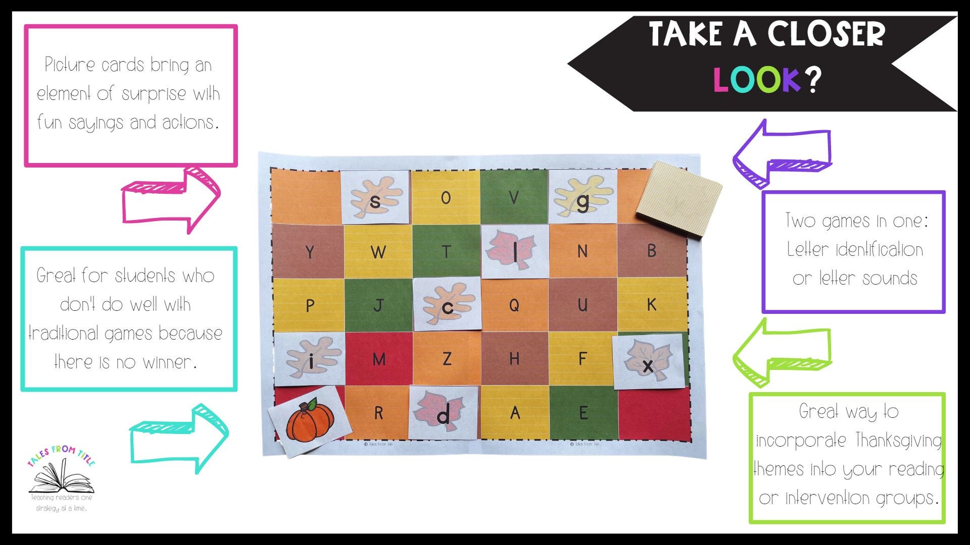 Thanksgiving Themed Letter Identification & Sounds Intervention or ...