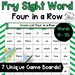 Fry's First 100 Sight Word Four in a Row Game: Words 21 - 30 ...