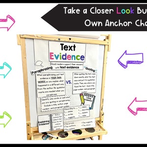 Using Text Evidence Anchor Charts & Interactive Notebook Pages - Etsy