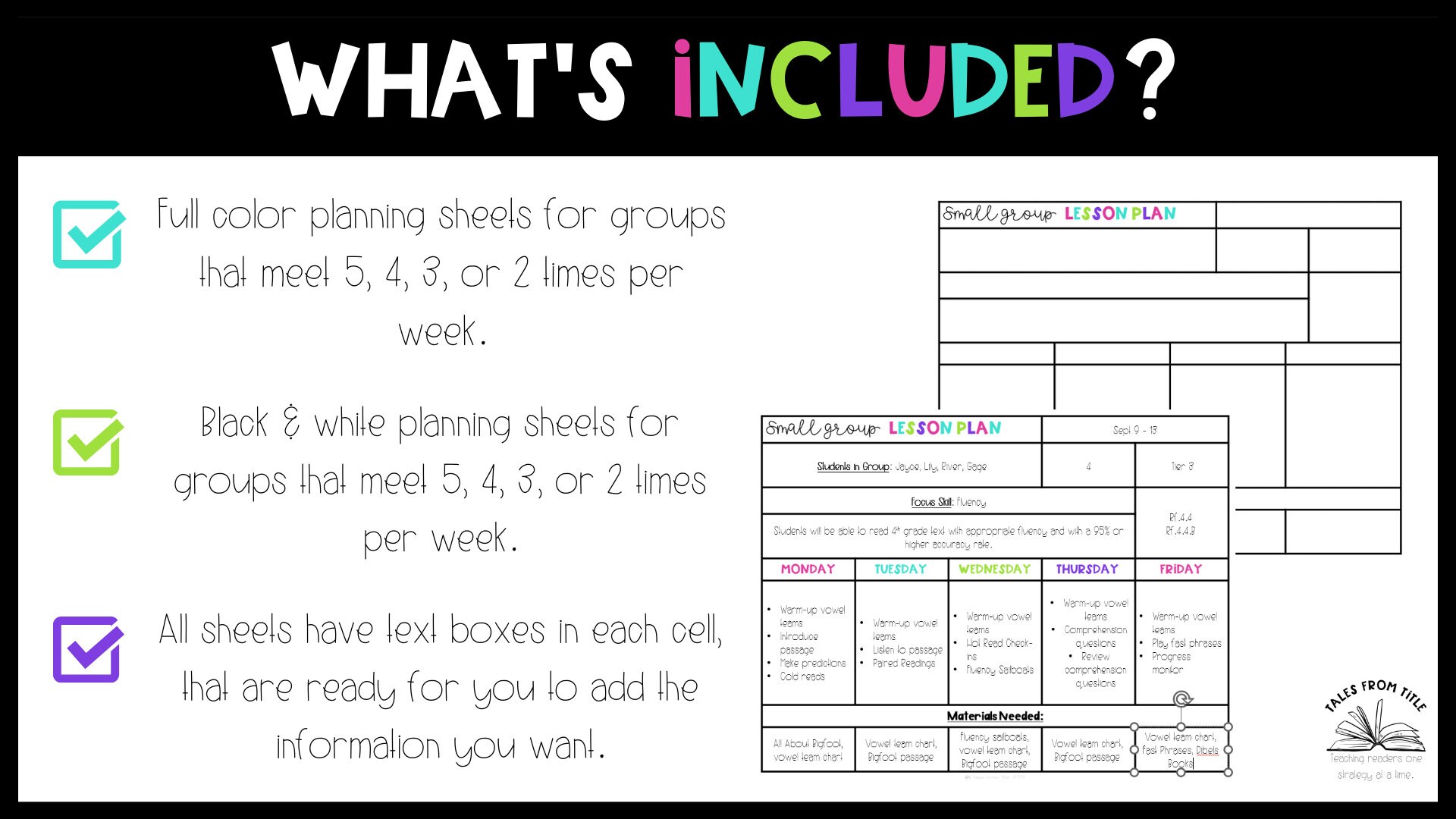 Editable Intervention & Small Group Lesson Plan Templates - Etsy