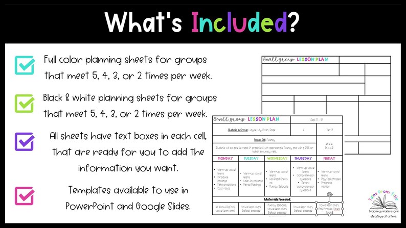 Editable Intervention & Small Group Lesson Plan Templates - Etsy