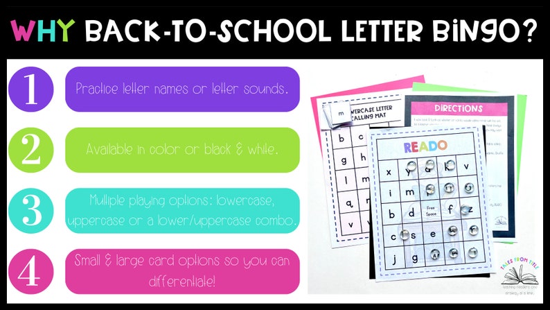 Letter Identification & Letter Sounds Bingo - Back-to-school Themed ...