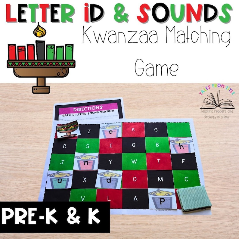 Letter Identification & Sounds Intervention or Center Game - Kwanzaa ...