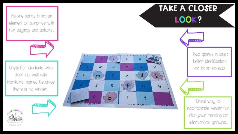 Letter Identification & Sounds Intervention or Center Game - Winter ...