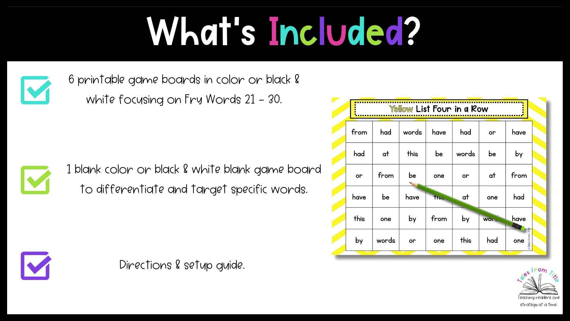Fry's First 100 Sight Word Four in a Row Game: Words 21 - 30 ...